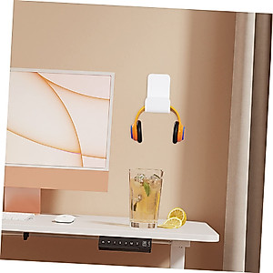 WOONEKY 2 Sets Headphone Hanger Headphone Holding Rack Headphone Hanging Hook Headset Stand Headphone Holder Headphone Hook Earphone Display Stand Acrylic Simple White Wall Hanging
