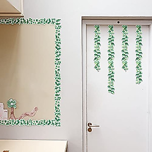 Eucalyptus Border Bulletin Board Classroom Boho Bulletin Wall Decor Trim Border Decor Wall Decals Border Tropical Leaves Greenery Wall Decoration (Eucalyptus Style, 59ft)