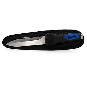 MIDWEST Flex Duct Knife - 5" Blade with Rubberized Handle & Nylon Sheath - MWT-FDK02