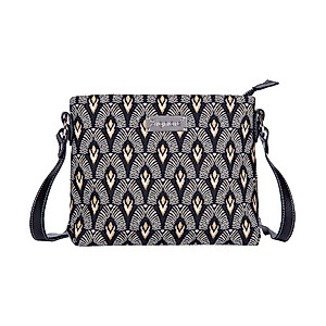 Signare Tapestry Crossbody Bag Shoulder Purse for Women In Luxor Art Deco Style Design (XB02-LUXOR)