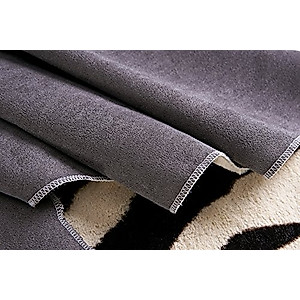 townssilk Area Rug Faux Zebra Print Rug 4.3x4.7 Feet Rug/Mat/Carpets for Home