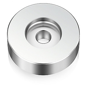 45 Record Adapter for Turntable RPM Record Player for 7 Inch Vinyl Record Players Turntables Solid Aluminum Dome (Silver)