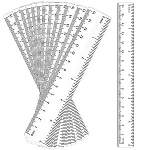 56 Pcs Rulers Bulk for Classroom Office Mini Ruler Plastic Drafting Ruler Measuring Tool Standard Scale Metric Ruler with Centimeters and Inches for Student School (Clear, 6 Inch)