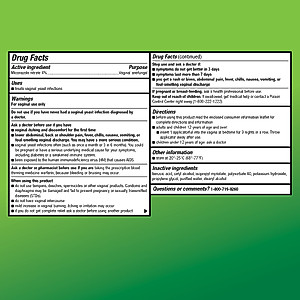 Amazon Basic Care Miconazole Nitrate Vaginal Cream (4 Percent), 3-day Yeast Infection Treatment for Women, 0.18 ounce - 3 Count(Pack of 1)