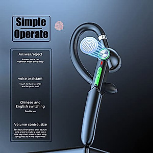 ESSONIO Headphones Bluetooth earpiece Wireless Headphones with mic Cell Phone Noise Canceling earpiece Hands-Free Headset