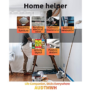 AUDTMWH Duct Tape Heavy Duty, 1.88 in x 90 ft, Silver, Waterproof, Temperature Resistant, Extreme Durability, Super Fix, No Residue, Industrial, for Duct Tape Crafts, 1 Roll