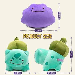 Andenley 12.7''Plush Changeable Two Style Soft Stuffed Toy Doll Ditto Reversible Figure Plush Pillow Toys Gifts for Kids Birthday,Halloween,Christmas