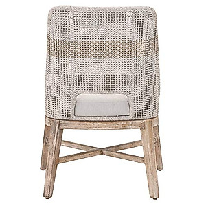 MAKLAINE Rope Dining Side Chair in Taupe and White (Set of 2)