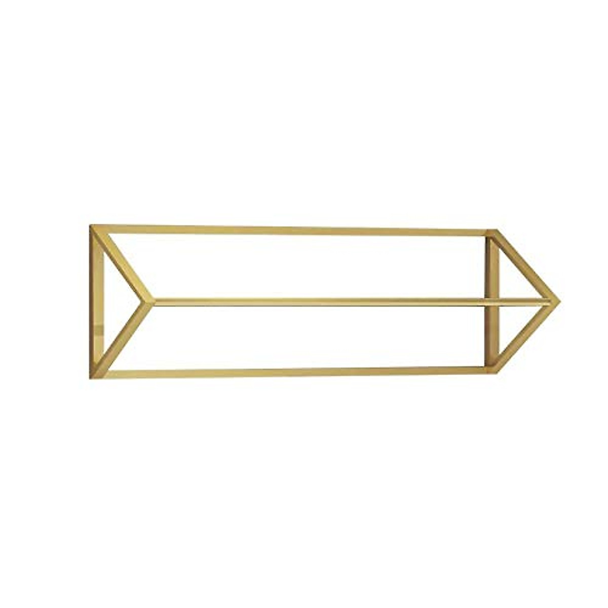 MDEPYCO Creative Triangle Display Garment Racks in Boutique Clothing Stores, Wall-Mounted Hanging Clothes Shelf in Home, Towel Racks for Bathroom Storage (Gold, 31.5" L)