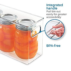 iDesign BPA-Free Plastic Pantry and Kitchen Storage, Freezer and Fridge Organizer Bin with Easy Grip Handles – 10” x 4” x 6”, Clear