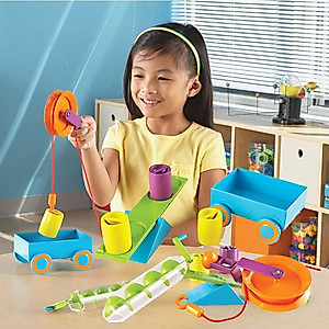 Learning Resources STEM Simple Machines Activity Set, Hands-on Science Activities, 19 Pieces, Ages 5+