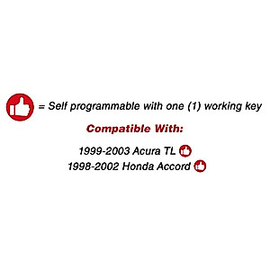 KeylessOption Keyless Entry Remote Control Car Key Fob Replacement for KOBUTAH2T (Pack of 2)