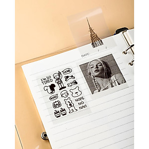 Phomemo Thermal Paper Transparent for M02 M03 M04 Series Mini Printer, M02 Printer Paper, Thermal Adhesive Sticker Paper for Note, Label, Picture, 50mm x 3.5mm, 3-Rolls