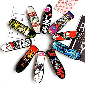 DOYIFUN Pack of 10 Professional Mini Finger Skateboard, Creative Fingertips Movement Party Favors Novelty Toys for Kids Party Supplies Props Decoration