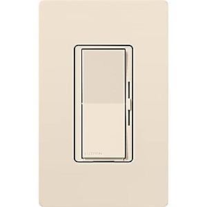 Lutron Diva Smart Dimmer Switch for Caseta Smart Lighting (Lutron Smart Hub Required), for LED Lights, 150 Watt, Single-Pole/3Way, No Neutral Required, DVRF-6L-LA, Light Almond