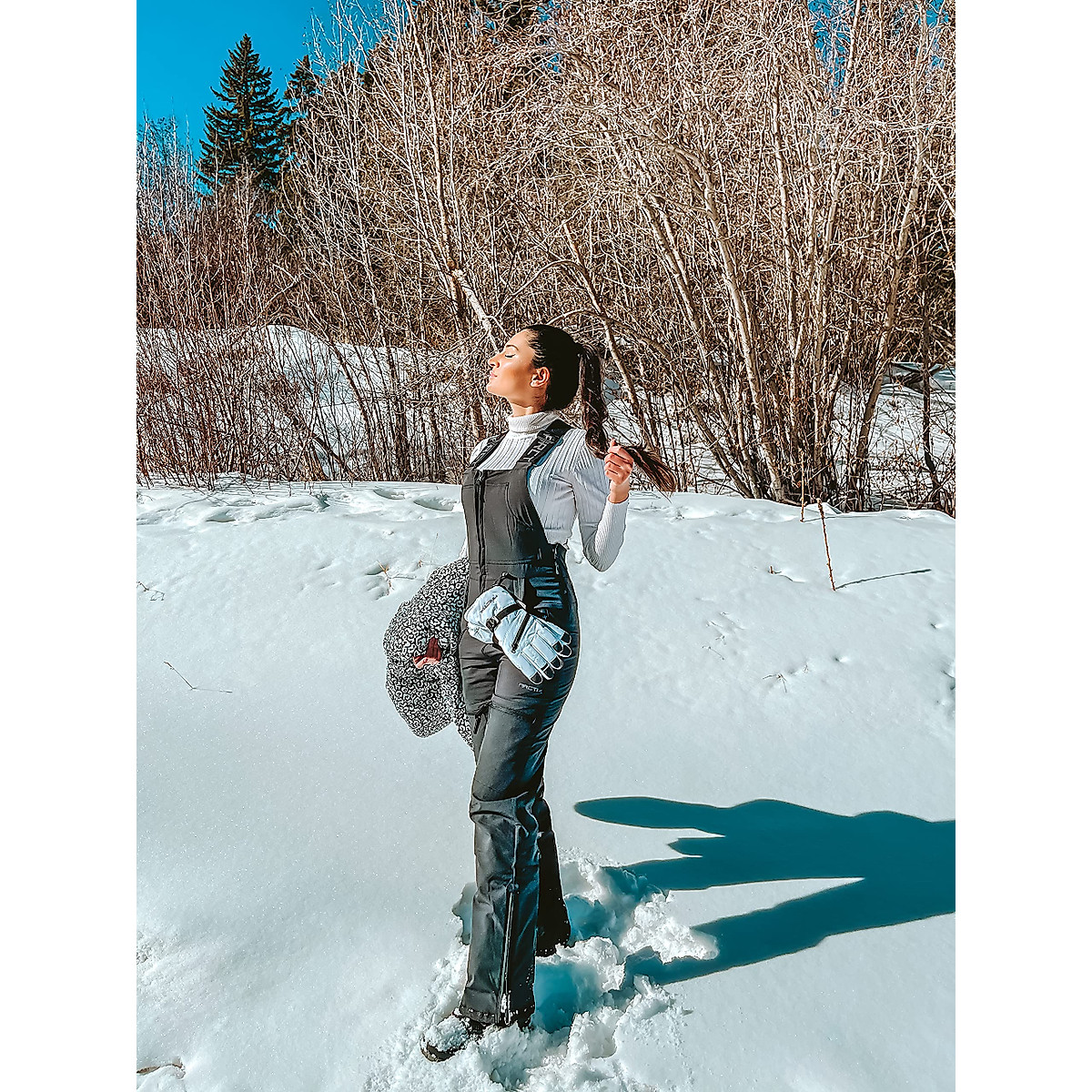 Arctix Women's Essential Insulated Bib Overalls, Black, Small Short