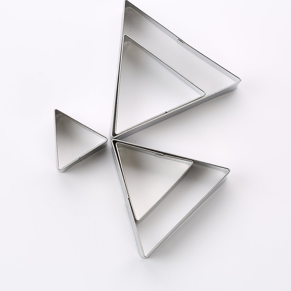 SK Triangle Shape Cookie Cutter Set, Stainless Steel, 5-Piece, Small(2.7in)