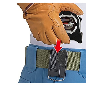 TAJIMA Tape Measure - 16ft x 1in GS-Lock Measuring Tape with Compatible Clip & Dual Magnetic Power - GS-SC16BW