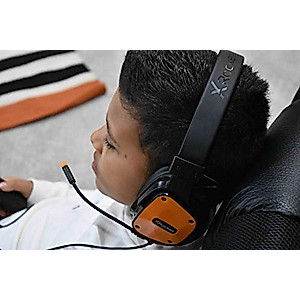 X Rocker, 5188001, XH2 Headset with Microphone, 6.89 x 3.35 x 8.07, Black/Orange