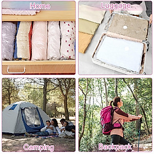 AUKUS Vacuum Storage Bags with Manual Air Pump, 2 Pack Space Saver Bags, 6 Medium/6 Small Compression Storage Bags for Comforters and Blankets, Vacuum Sealer Bags for Clothes Storage