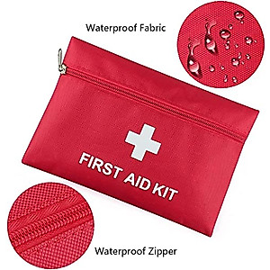 AOUTACC 12 Pack Mini First Aid Kit Empty Bag, Travel Empty First Aid Kit Pouch Bag for Emergency at Home, Office, Car, Outdoors, Boat, Camping, Hiking(Bag Only)