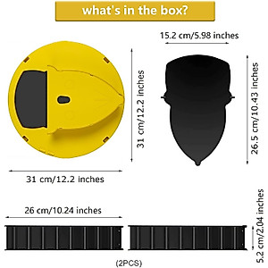 MGVDSES Mice Mouse Trap Bucket Flip Lid,Mouse Trap Bucket Indoor Outdoor,Humane Mouse Trap,Mouse Trap Bucket Lid Auto Reset | 5 Gallon Bucket Compatible | Mouse Trap Bucket Lid (2 Pack)