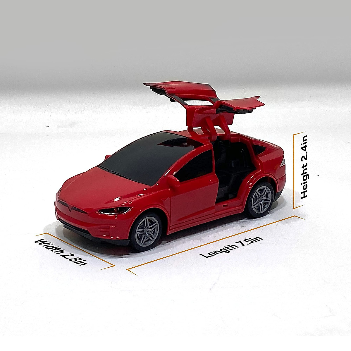 T-Power! Dynamic Remote Control Car 1:24 Scale RC Vehicle Great Gift for Children Remote Control Car Model with Falcon Door in Red Color