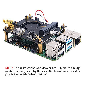 GeeekPi RPi 4G / 3G Hat for Raspberry Pi Zero/Zero W/Zero WH/2B/3B/3B+/4B,Jetson Nano,Supports SMS, MMS, Mail, TCP, UDP, DTMF, HTTP, FTP