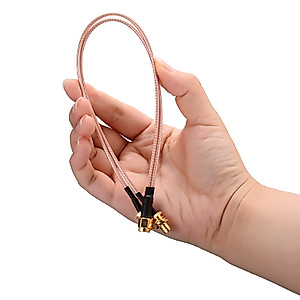 Superbat SMA Splitter Cable SMA Male to Dual SMA Female Cable (V Type,12 inches) for SMA 4G LTE Antenna Splitter 2 in 1 Out