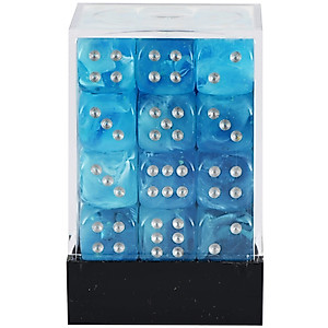 Chessex 27966 Dice, Sky W/Silver, 12 mm