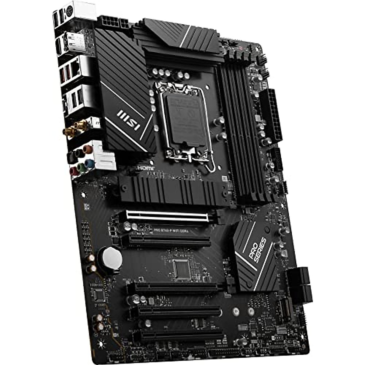 MSI PRO B760-P WiFi DDR4 ProSeries Motherboard (Supports 12th/13th/14th Gen Intel Processors, LGA 1700, DDR4, PCIe 4.0, M.2, 2.5Gbps LAN, USB 3.2 Gen2, HDMI/DP, Wi-Fi 6E, Bluetooth 5.3, ATX)