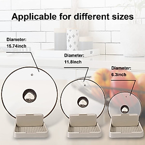 2Pack Spoon Rest with Pot Lid Holder, Foldable Cooking Ladle/Spatula/Spoon Holder Organizer with Drip Pad for Stove Top, Heat-Resistant Utensil Rest for Kitchen Countertop (Ivory)