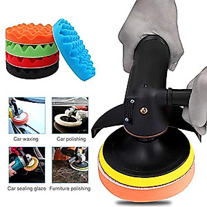 Buffing Pad & Polishing Pads for Car Polisher, 6 Inch/150mm Polishing Pad for Drill Polisher Attachment 5 Pcs Buffing Pads for Drill Sponges Car Polishing Pads, Drill Polishing Kit