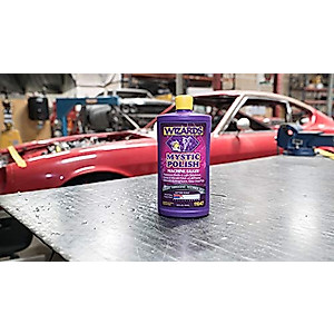 Wizards Mystic Polish Machine Glaze - Cutting Compound and Polish with Smart Abrasive Technology - Professional Car Scratch Remover - Water-Based Polishing Compound for Car Detailing Kit - 32 oz