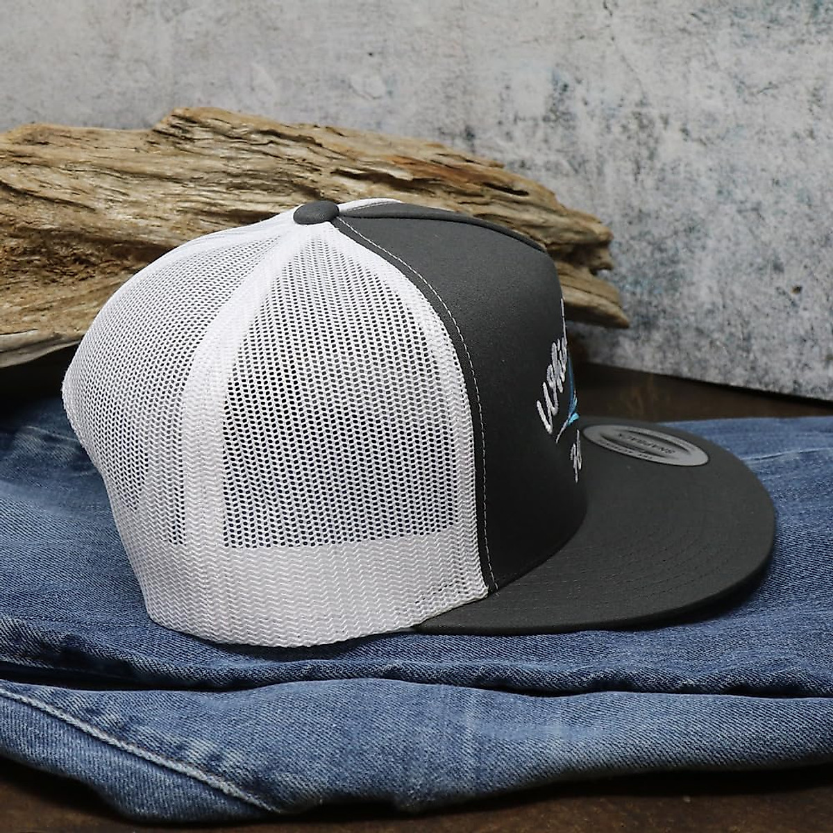 WHISKEY BENT HAT CO. Troubador Adjustable Hat (Grey/White)