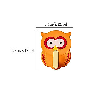 JruiZhp Cute Coat Hooks Mixed Color Self Adhesive Owl Hook, 4Pcs Owl Wall Hangers for Kitchen, Kids Bedroom,Bathroom Hanging Bag Hat Towels Key