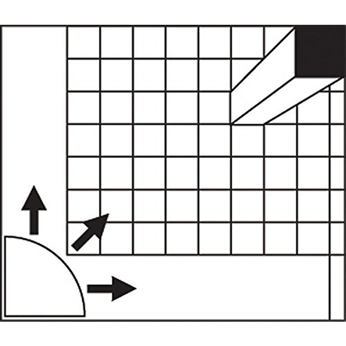 StartFine Quarter Dome Mirror Security and Safety Mirror (1/4 dome, 90 Degree Viewing Angle)