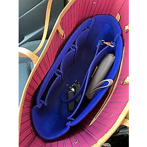 AlgorithmBags design for Louis Vuitton LV Neverfull MM Luxury Purse Organizer Insert Bag Shaper Liner Divider Protector (Safran)