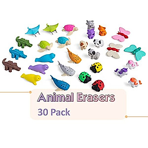 Mr. Pen- Animal Erasers, Desk Pets for Kids Classroom, 30 Pack, Animal Eraser Desk Pet, Classroom Prizes for Students, Rewards for Students, Teacher Rewards for Students