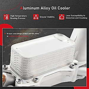 HRepair 926-959 926-876 Engine Oil Cooler 3.6 Oil Filter Housing Assembly, Oil Cooler Housing For Jeep Wrangler Cherokee Dodge Charger Journey Challenger Chrysler 200 300 Town & Country