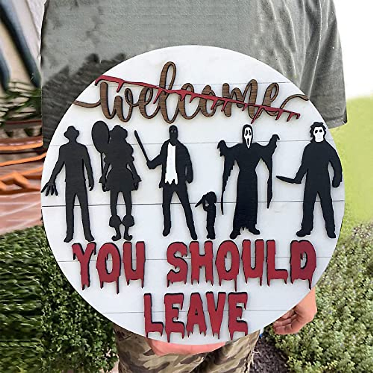 Halloween Horror Welcome Sign - Perfect for Any Door