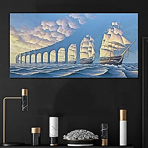 zhoubj Rob Gonsalves Sun Sets Sail Poster Decorative Painting Canvas Wall Art Living Room Posters Bedroom Painting 12x24inch(30x60cm) ZF
