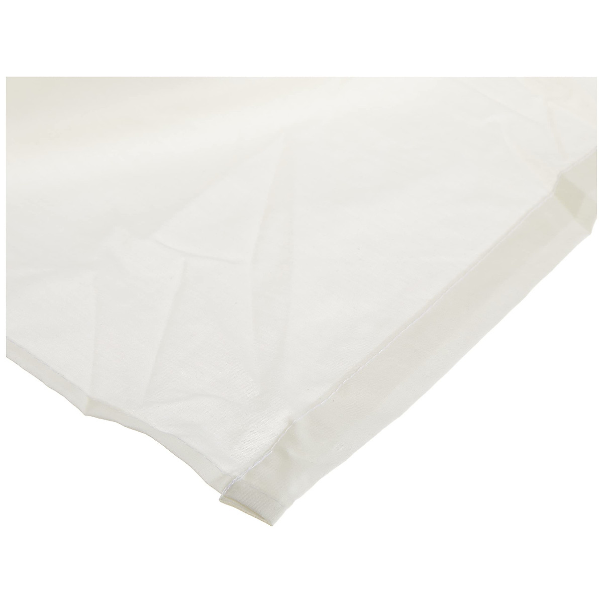 American Baby Company 100% Natural Cotton Percale Ruffled Crib Skirt, Cream, 52"L x 28"W + 13.5"