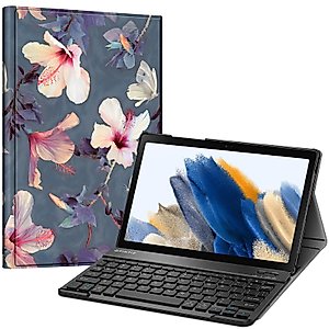 Fintie Keyboard Case for Samsung Galaxy Tab A8 10.5 Inch 2022 Model (SM-X200/X205/X207), Slim Lightweight Stand Cover with Magnetically Detachable Wireless Bluetooth Keyboard, Black