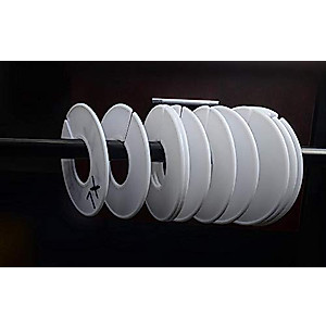 QUUPY 10Pcs White Plastic Clothing Rack Size Dividers Closet Organizer Hanger Separator Divides Clothing Rod Round Hangers Closet Dividers for Home Closets Clothing Shops Clothing Rack