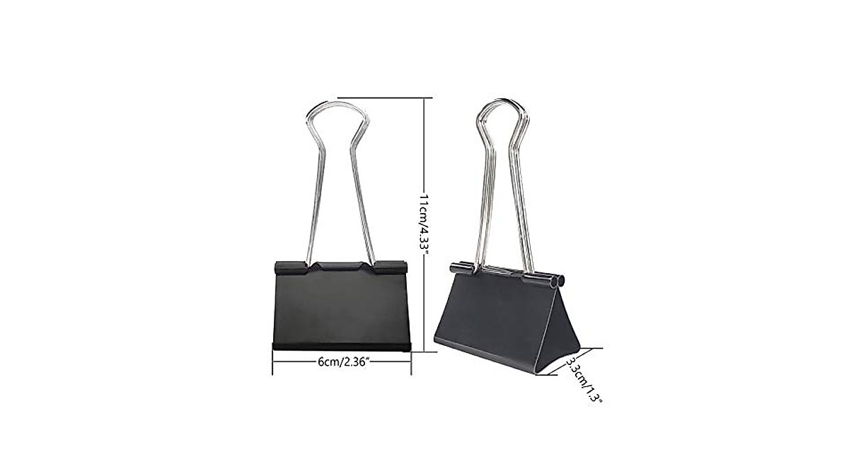 DSTELIN Extra Large Binder Clips – 12 Pack for Office & Home