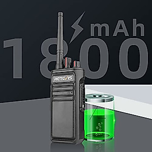 Retevis RB23 Long Range Walkie Talkies(IP67) with Mic(IP54), Adults High Power 2 Way Radios, Waterproof Dustproof, Shock Resistant, for Construction Jobsite Industrial (4 Pack)