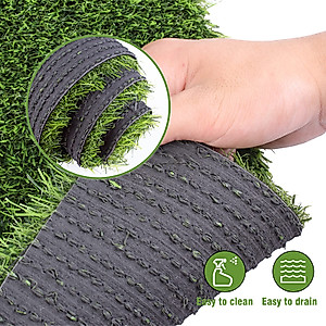 Kesfey 12 x 36 Inch Artificial Grass Table Runners Washable Green Synthetic Home Decor Faux Table Runner Trimmable Green Artificial Tabletop Supplies for Golf Themed Party Dining Decor Baby Shower