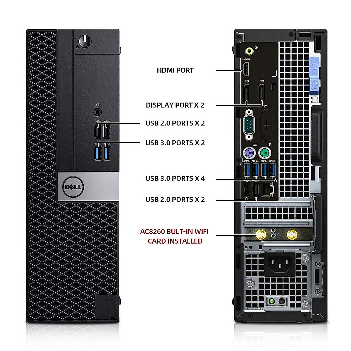 Dell OptiPlex 7040 Desktop Computers with 22 inch Monitor PC Bundle,16GB Ram 256GB M.2 NVMe SSD, Built-in WiFi Bluetooth, i5-6500 3.2GHz,Windows 10 Pro,Refurbished Computer Set (Renewed)
