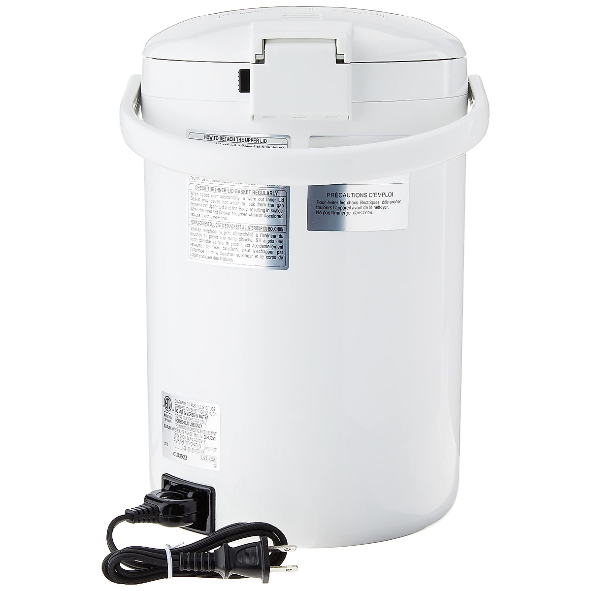 Zojirushi Micom Water Boiler and Warmer, 169 oz/5.0 L, White & NS-ZCC10 Neuro Fuzzy Rice Cooker, 5.5-Cup, White
